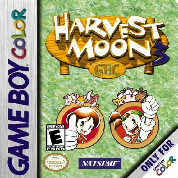 Restored Harvest Moon 3 (Nintendo GameBoy Color, 2001) Farming Game ...