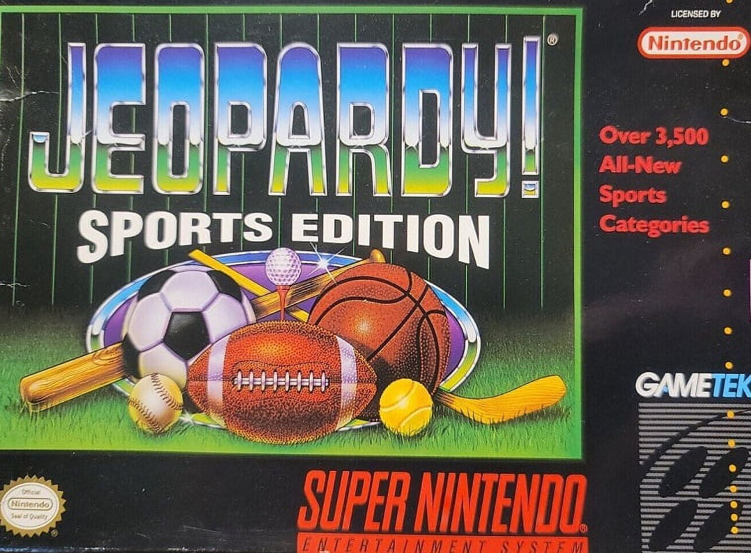 Restored Jeopardy! Sports Edition (Super Nintendo, 1994) - Walmart.com