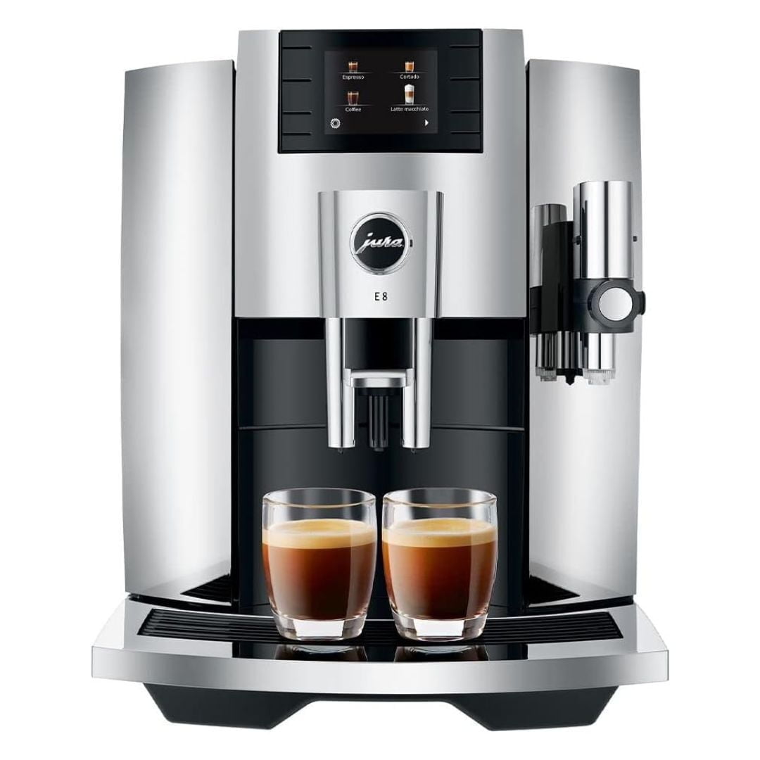Restored Jura E8 Automatic Coffee Machine with 17 Programmed Specialties, 2.8-Inch Display, and ...
