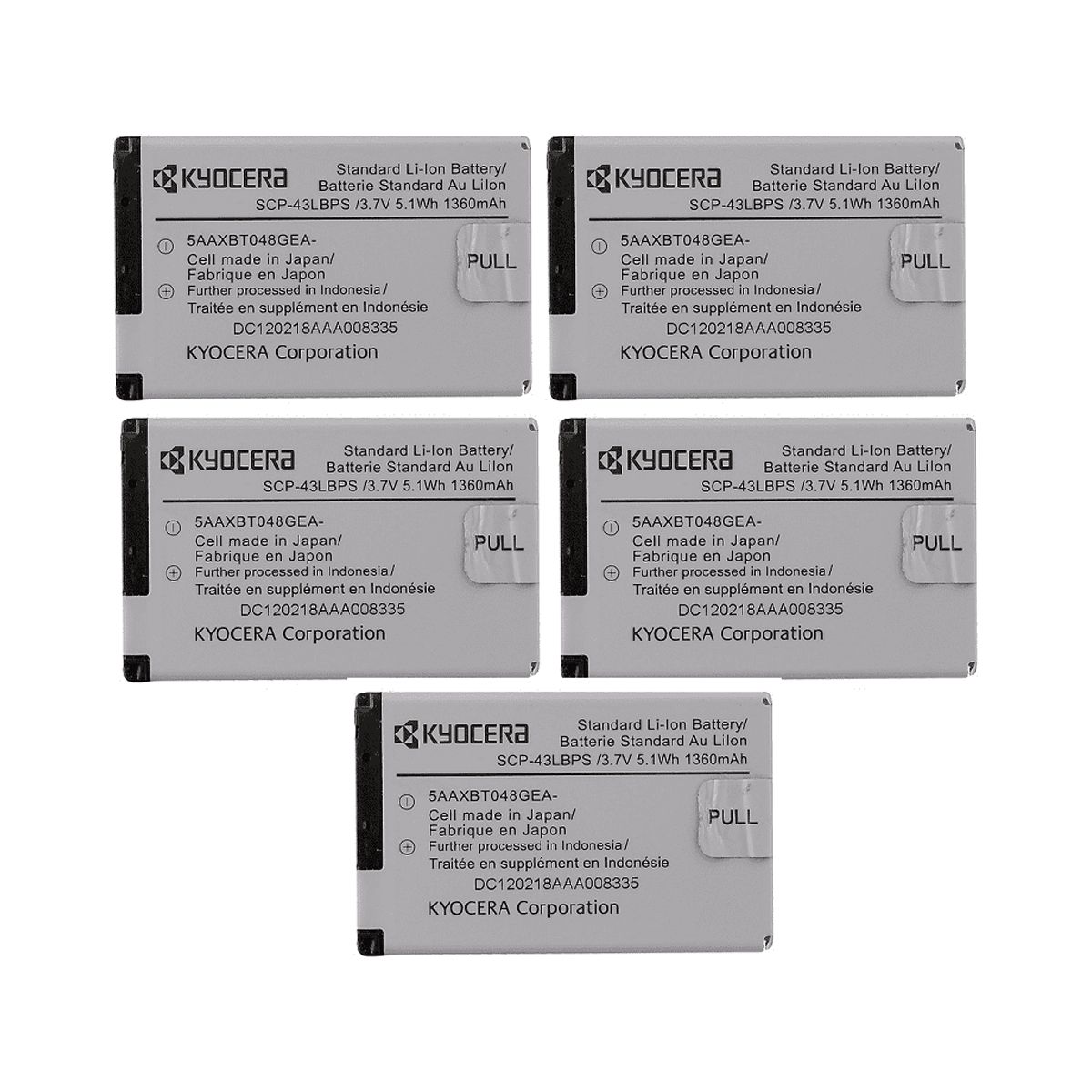 Restored KIT 5x Kyocera SCP-43LBPS 1450mAh Replacement Battery for ...