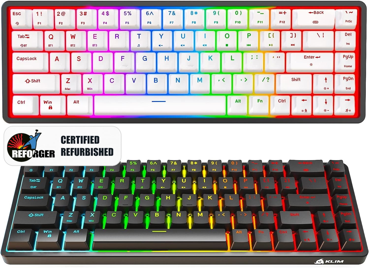 Restored KLIM Shift Wireless TKL Mechanical Keyboard 60% w/Black ...