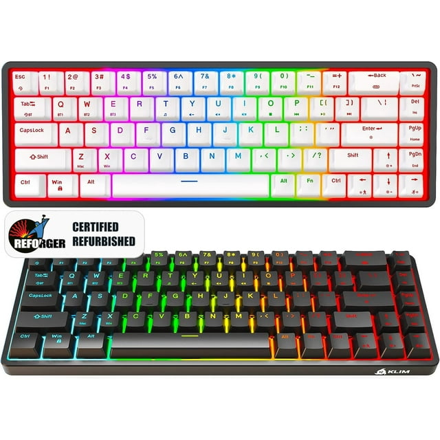 Restored KLIM Shift Wireless TKL Mechanical Keyboard 60% w/Black ...