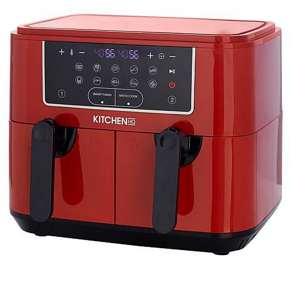 Restored Kitchen HQ 10-in-1 9-Quart Dual Air Fryer with Kebabs ...