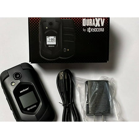 Kyocera DuraXE E4710 Military Grade Clamshell Phone, 8GB, Black (AT&T ...