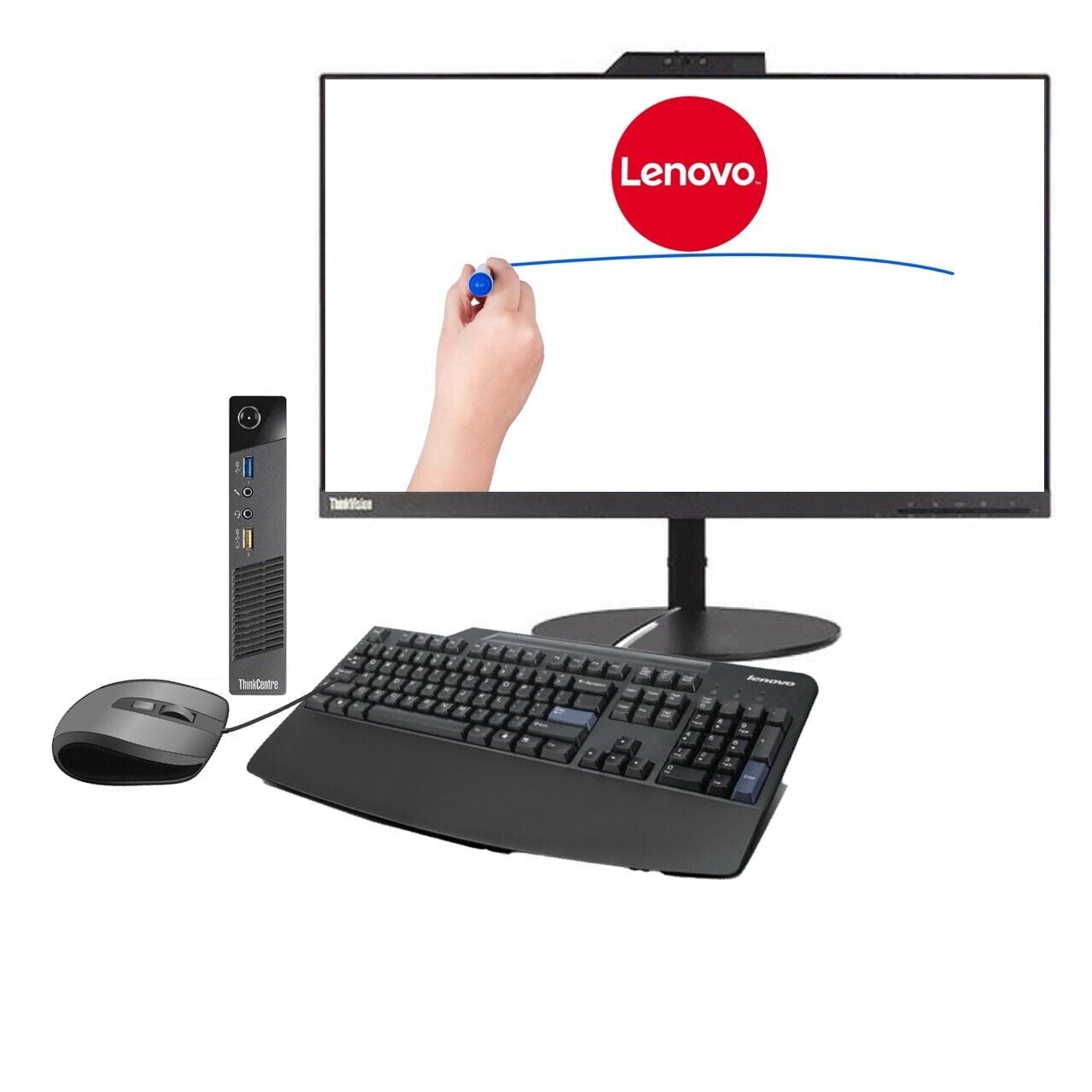 Restored LENOVO ThinkCentre M93P + ThinkVision T22v AIO PC ( I5 4th Gen ...