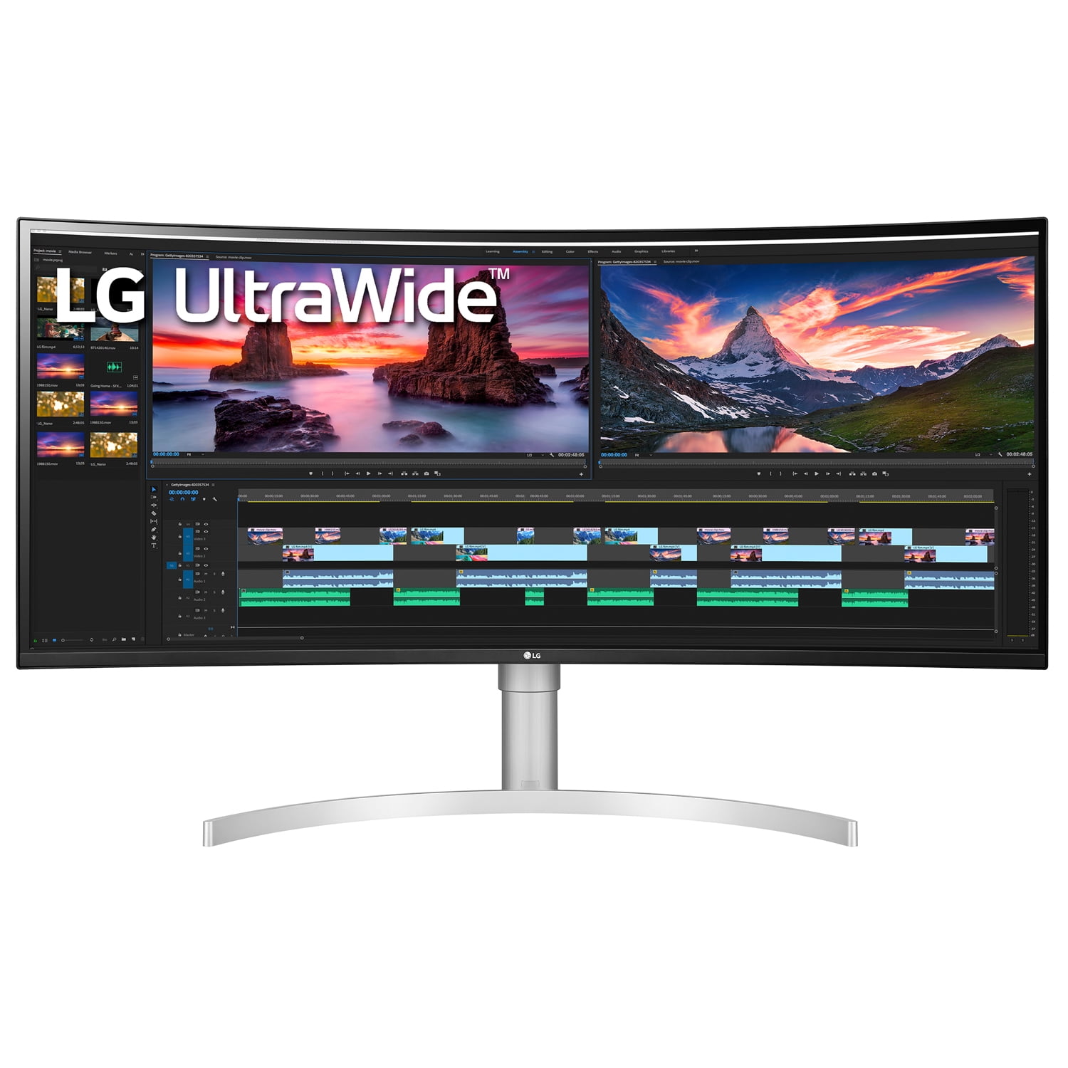 Restored LG 38WN95C-W 38" UltraWide QHD+ IPS Curved Monitor, NVIDIA G ...