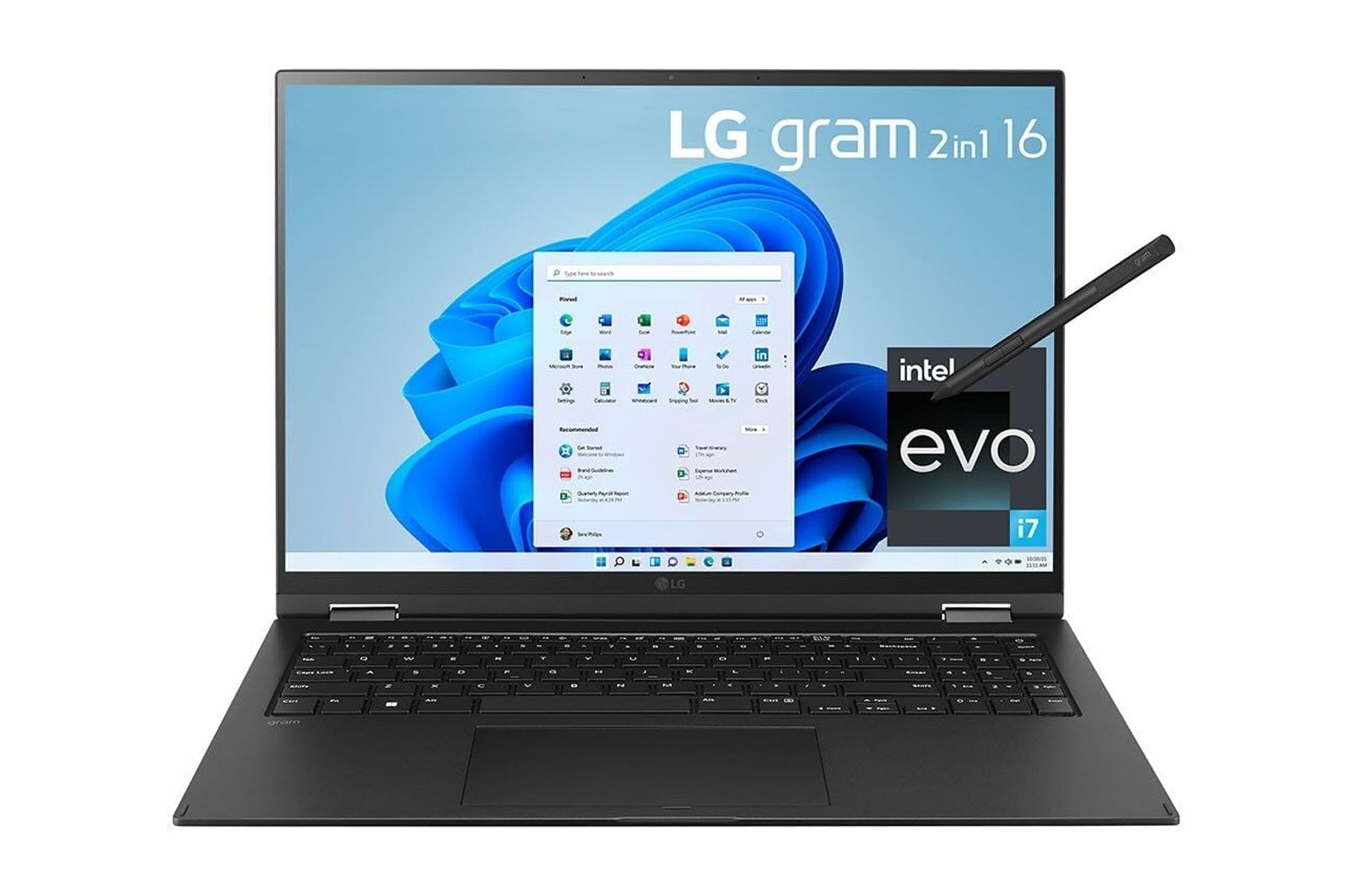 Restored LG Gram Lightweight 16T90Q, 16" 2-IN-1 16:10 IPS 2560x1600 with LG Glance ( Intel Iris ...