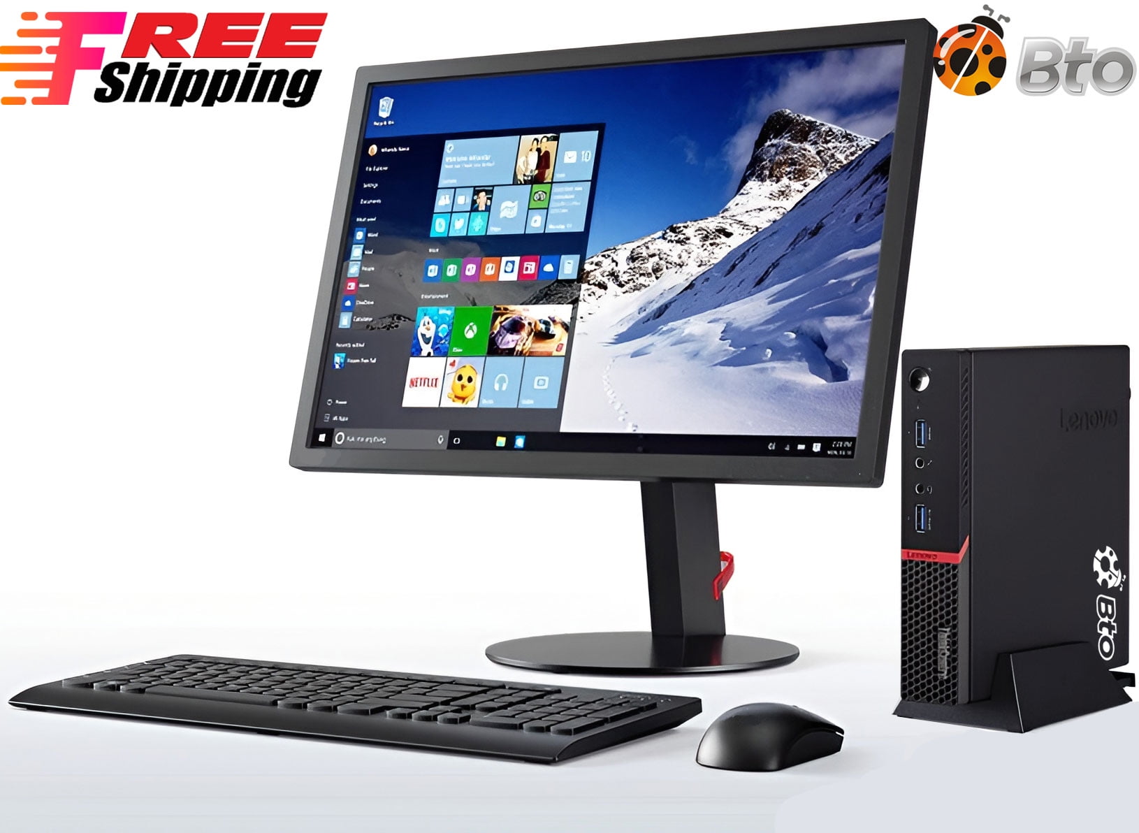 Restored Lenovo M600Desktop Tiny Computer Mini PC Intel Pentium upto 2 ...