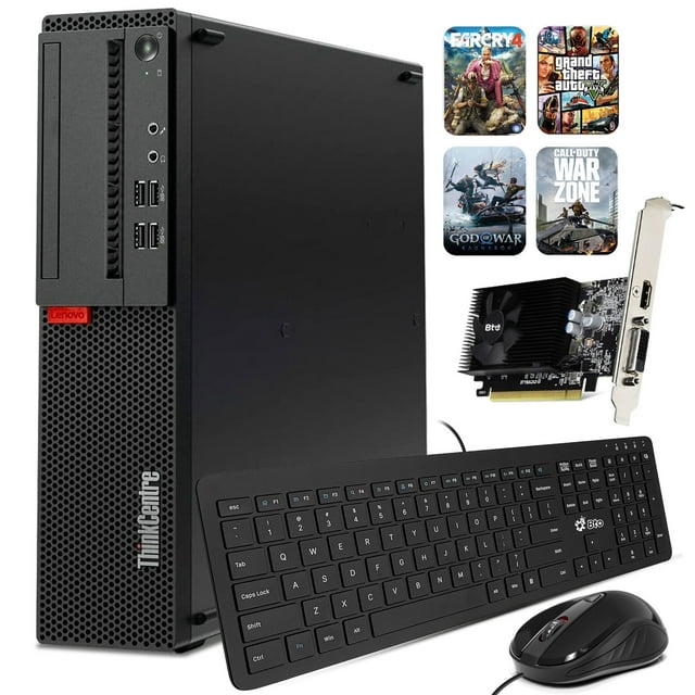 Restored Lenovo ThinkCentre Gaming Desktop PC Intel Core i5-6500, 16GB ...