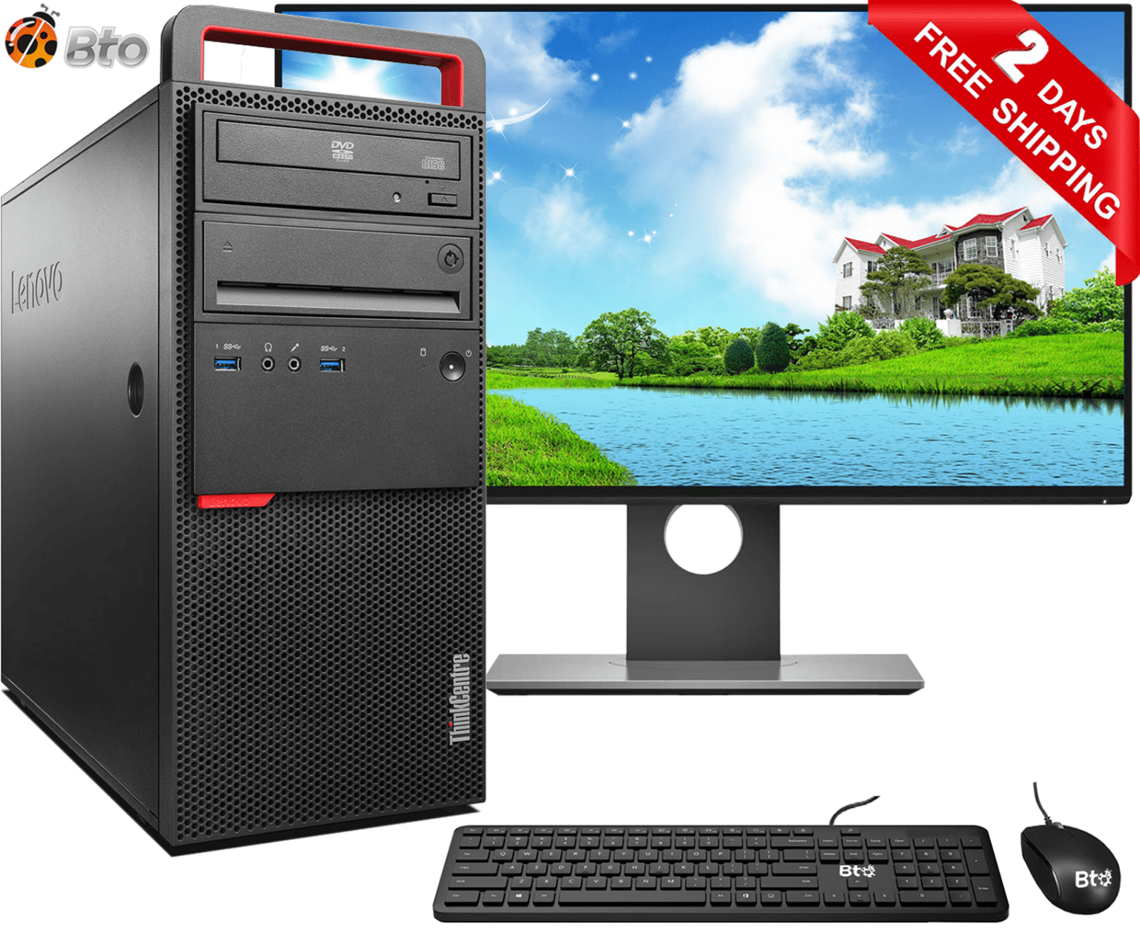 Restored Lenovo ThinkCentre M900 Desktop Tower Computer, Intel Core ...