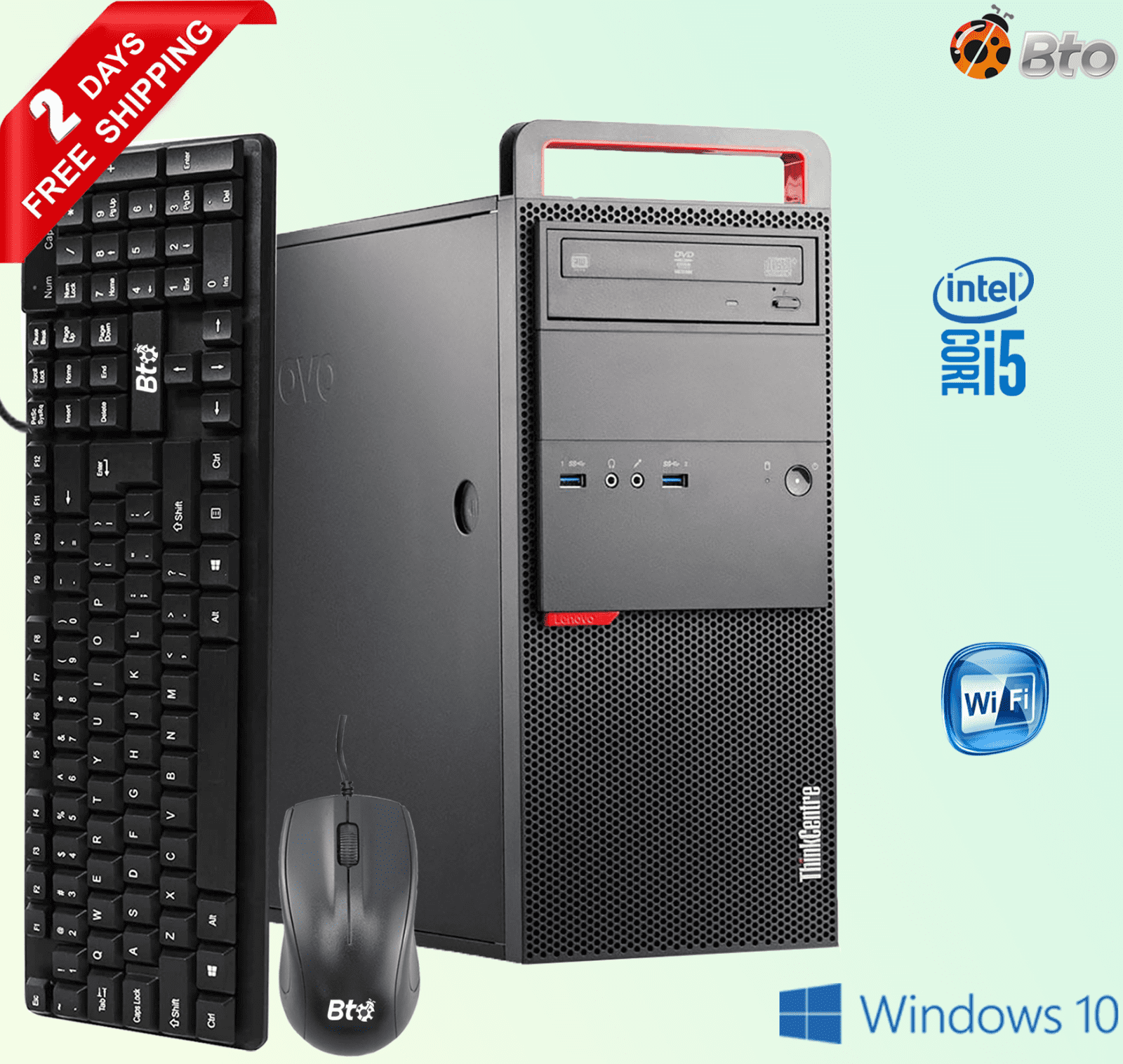 Restored Lenovo ThinkCentre M900 Desktop Tower Computer, Intel Core ...