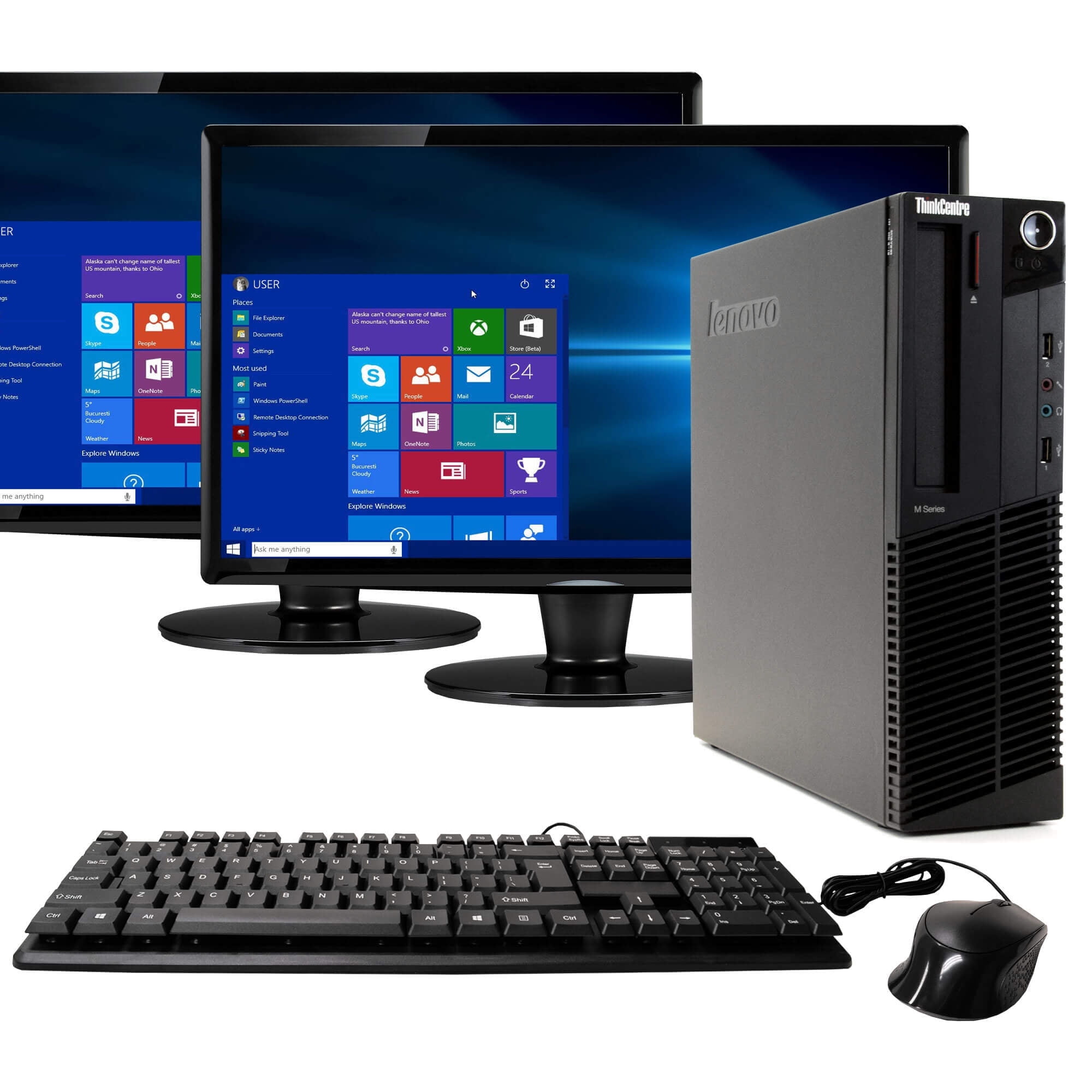 Lenovo ThinkCentre M91P Desktop Computer, Intel i5 Quad Core, 16GB DDR3 ...