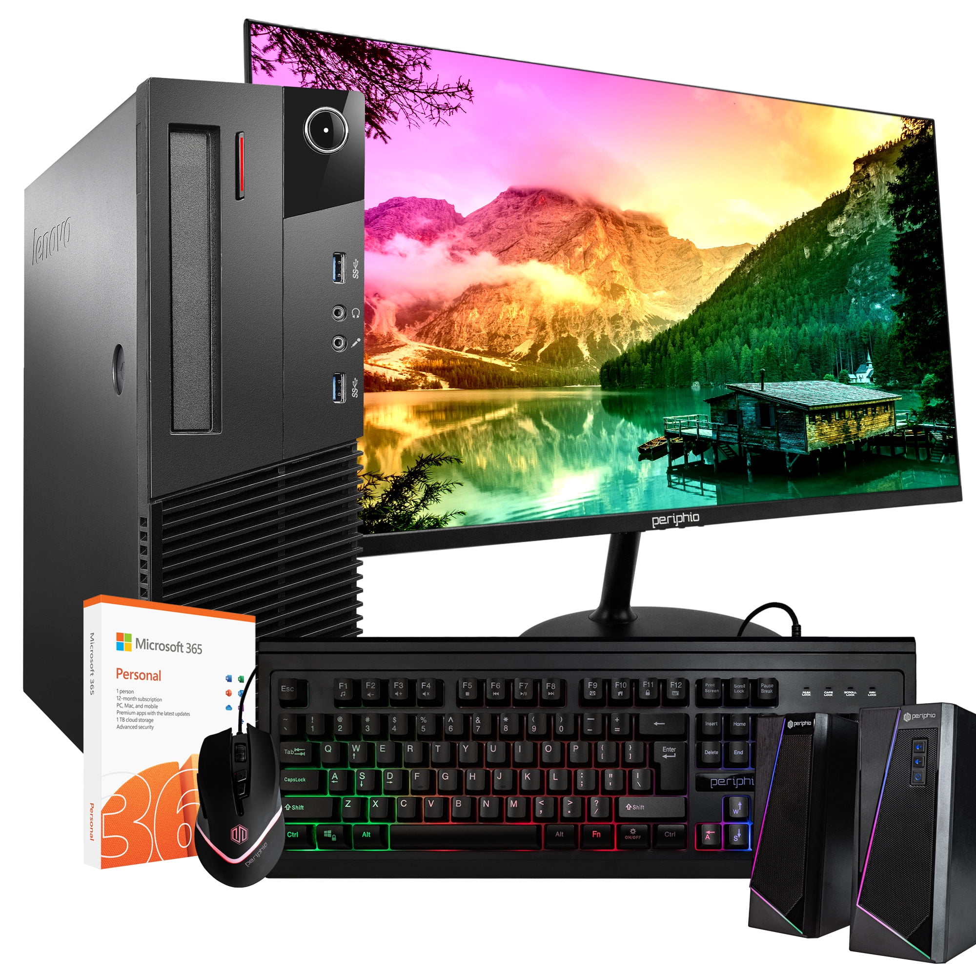 Restored Lenovo ThinkCentre M93p Desktop Computer + Office 365 Quad ...