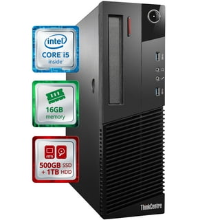 Lenovo ThinkCentre M710e SFF Desktop, Intel Core i3-7100, 4GB DDR4 Memory, 1TB HDD, Windows 10 ...