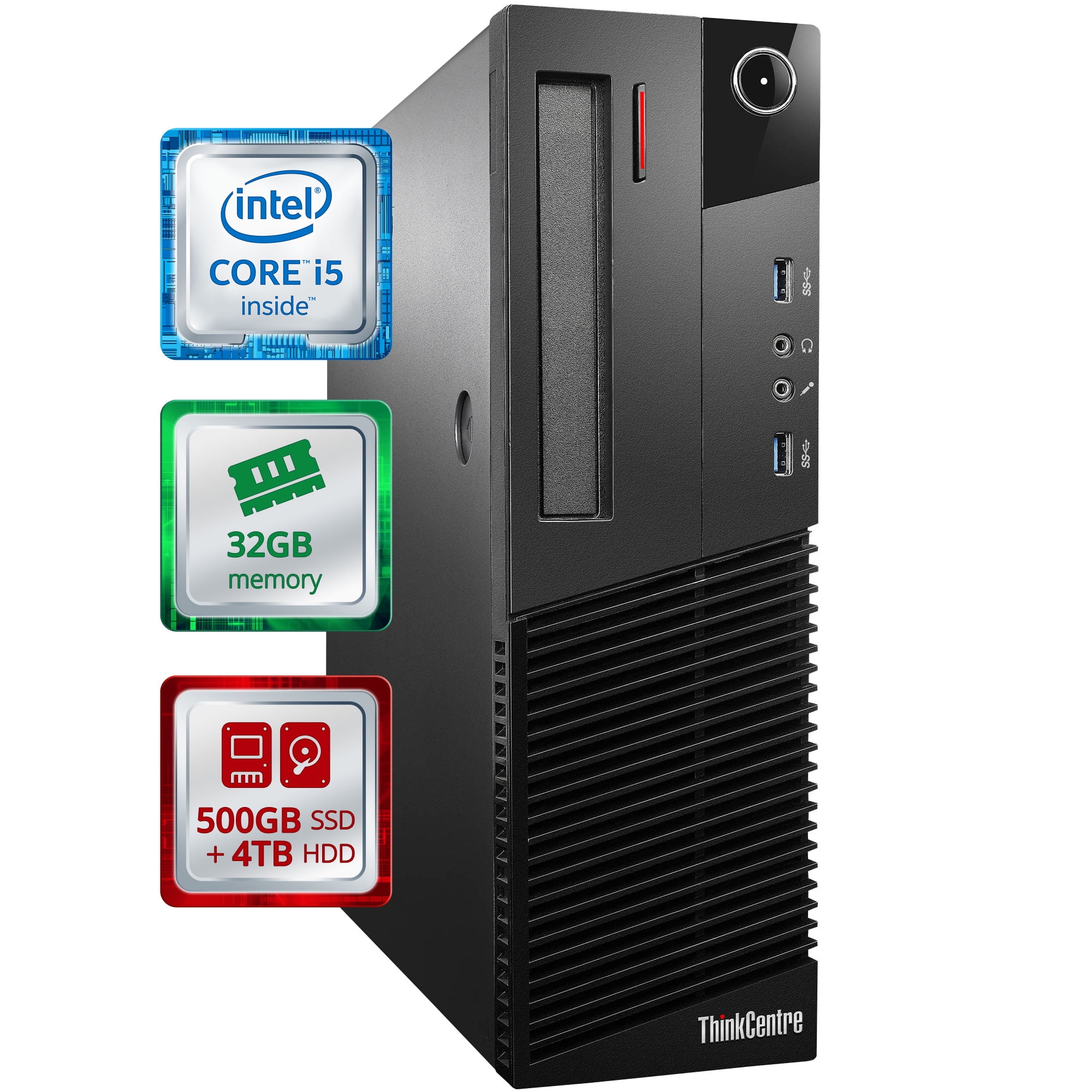 Restored Lenovo ThinkCentre M93p Small Desktop Computer (SFF) Quad Core ...