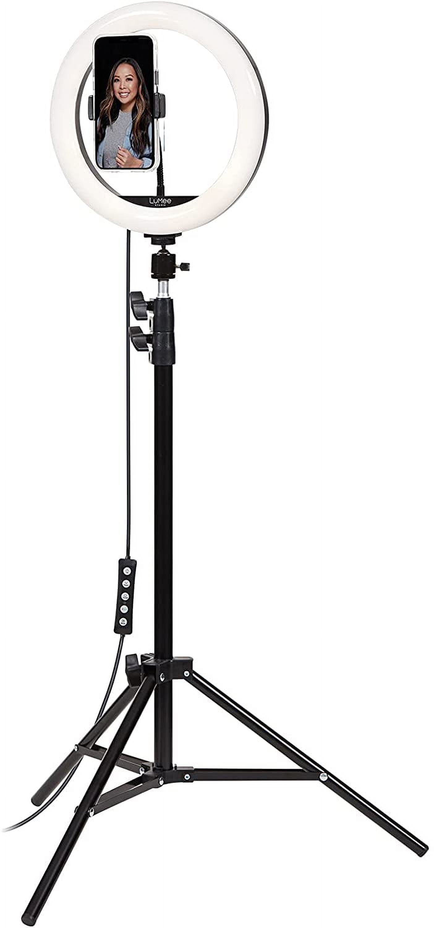 Restored LuMee Studio RGB Ring Light with Tripod Stand 10 inch Black ...