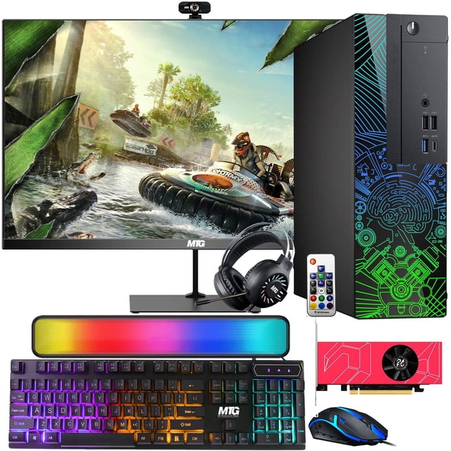 Restored Lumos 8 Gaming Desktop PC, Intel Core i5, AMD RX 6400 4GB DDR6 ...