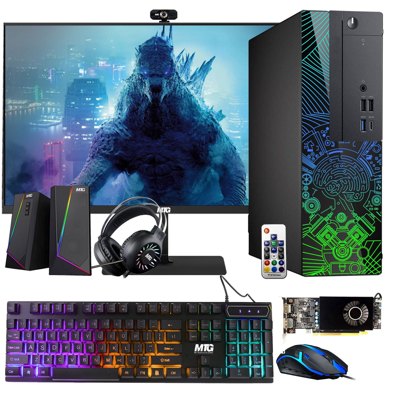 Restored Lumos 8 Gaming Desktop PC, Intel Core i7, 16GB RAM, 512GB SSD, AMD RX 550 4GB GDDR5 ...