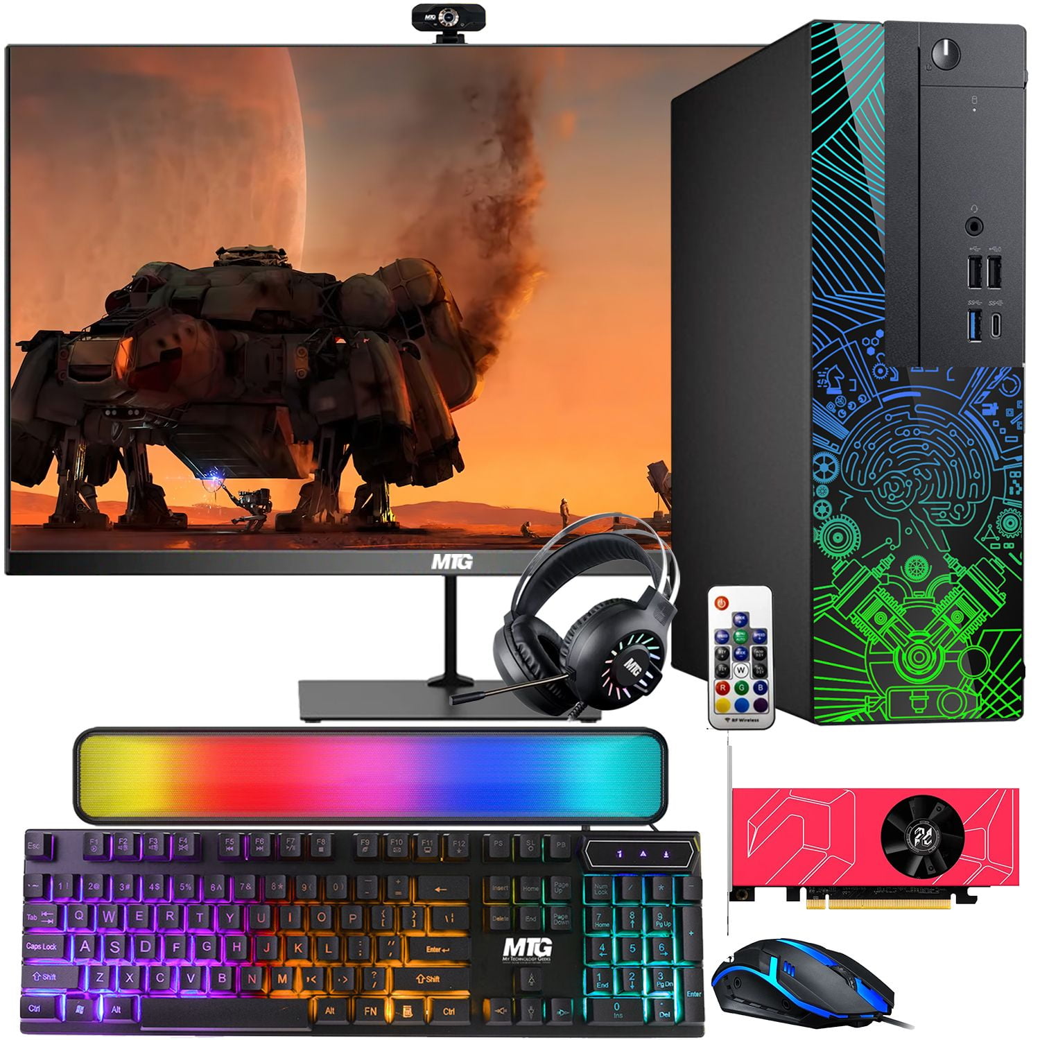 Restored Lumos 8 Gaming Desktop PC, Intel Core i7, AMD RX 6400 4GB DDR6, 16GB RAM, 1TB SSD + 2TB ...