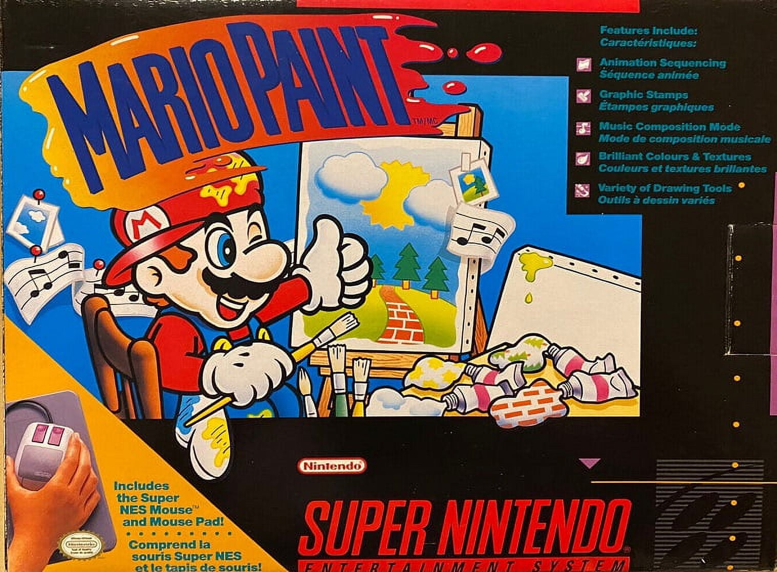 Restored Mario Paint (Super Nintendo, 1992) SNES Educational Game ...
