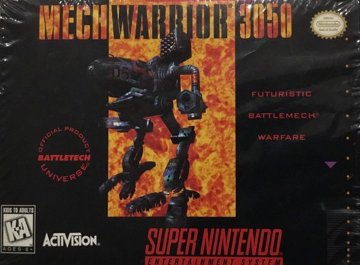 Restored MechWarrior 3050 (Super Nintendo, 1996) SNES Shooter Game ...