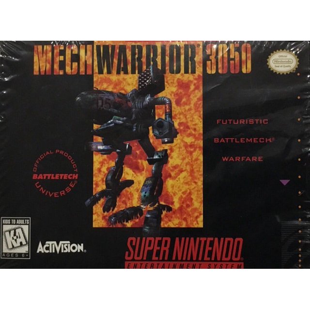 Restored MechWarrior 3050 (Super Nintendo, 1996) SNES Shooter Game ...