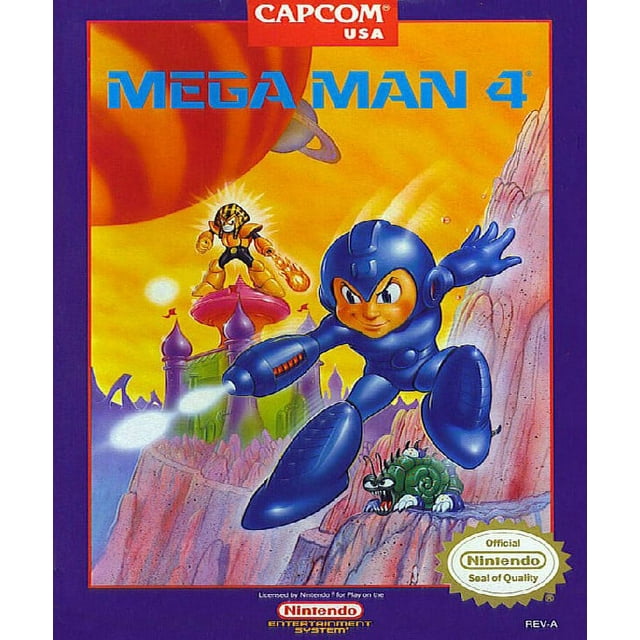 Restored Mega Man 4 (Nintendo NES, 1992) Robot Game (Refurbished ...