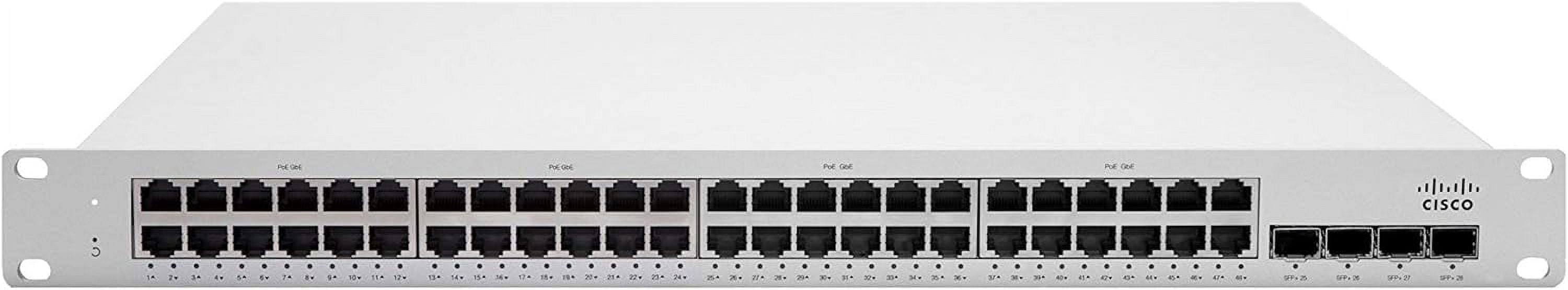 Restored Meraki MS225-48LP-HW Cloud-Managed Stackable Switch 370W POE+ ...
