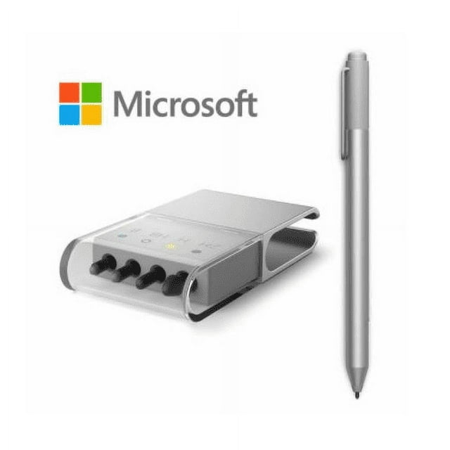 Restored Microsoft Surface Pen, Silver and Microsoft Pen Tips Kit ...