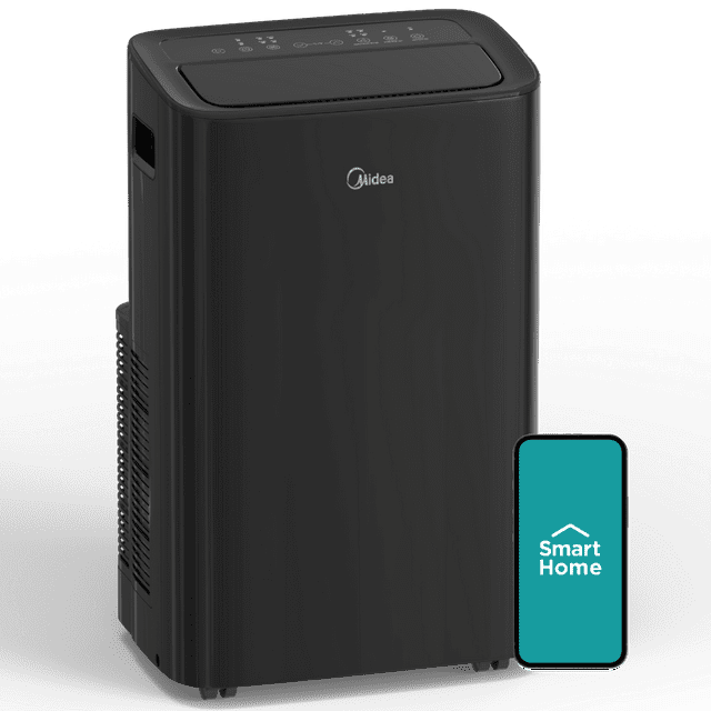 Restored Midea 10,000 BTU (13,500 ASHRAE) 115V Smart Portable Air ...