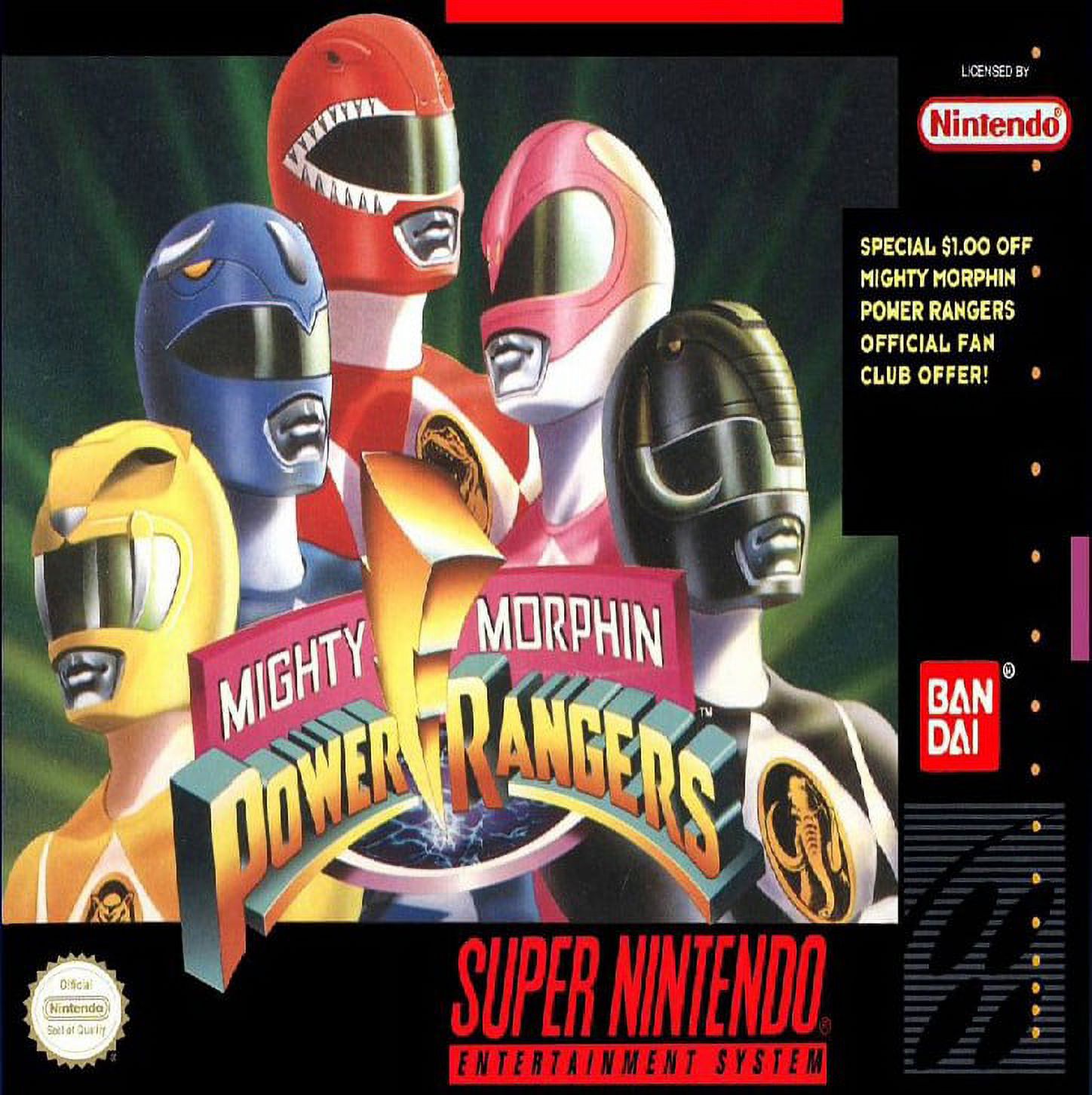 Restored Mighty Morphin Power Rangers (Super Nintendo, 1994) SNES Super ...