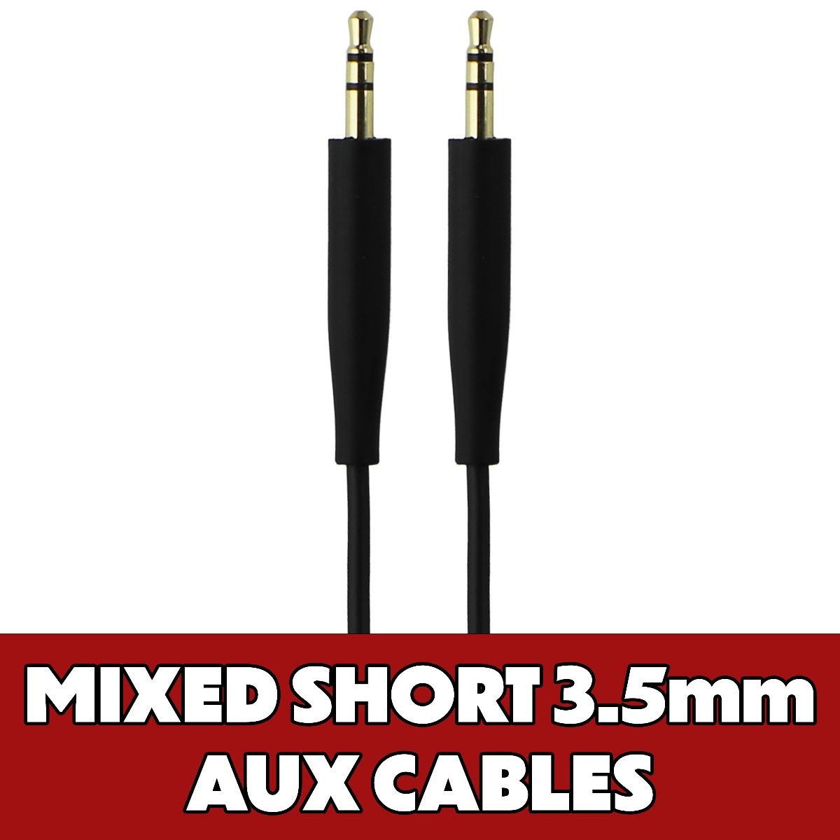 Restored Mixed 3.5mm to 3.5mm Short Aux Cables Under 4-foot - Mixed ...