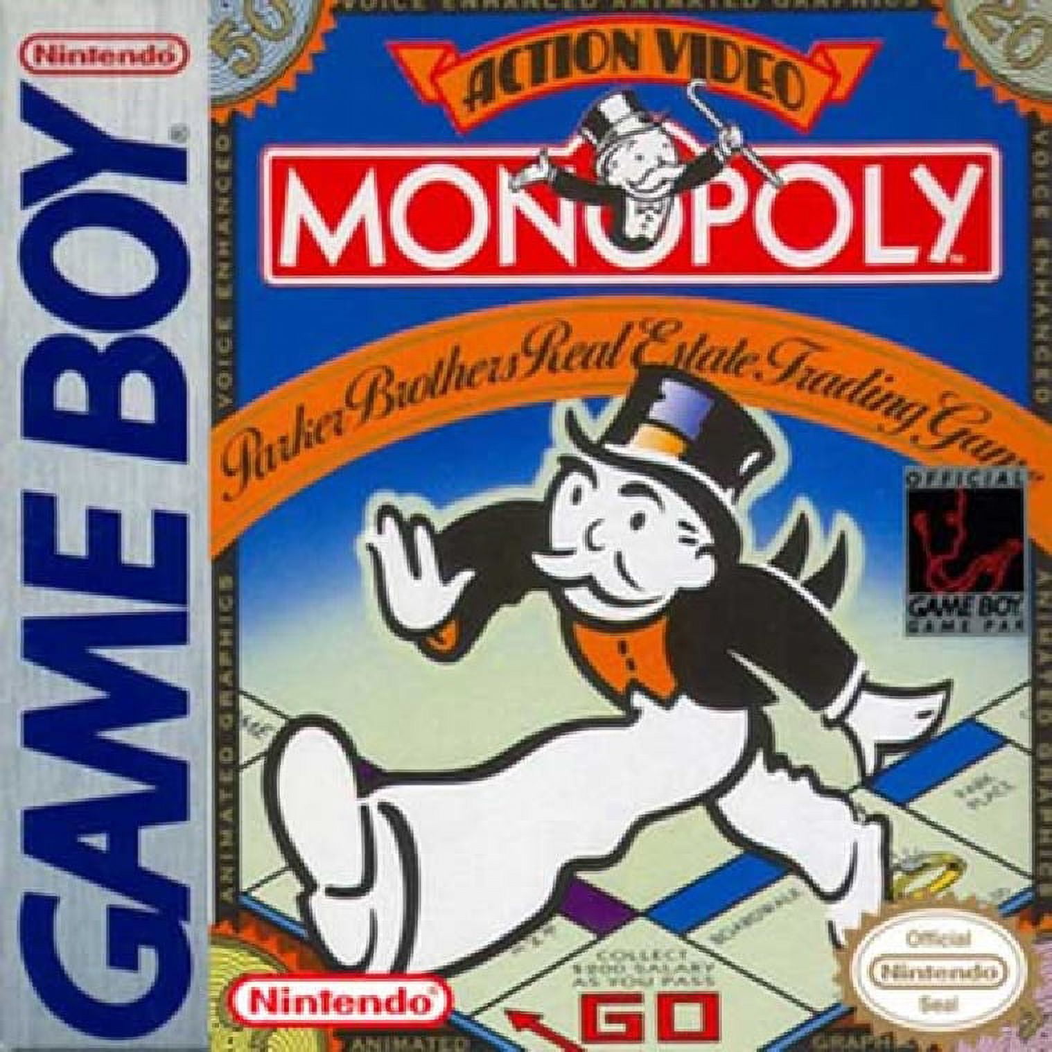 Restored Monopoly (1991) (Nintendo Game Boy, 1991) (Refurbished ...