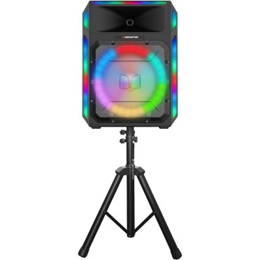 Monster X6 Powered Wireless PA Bluetooth Speaker System with Tripod ...