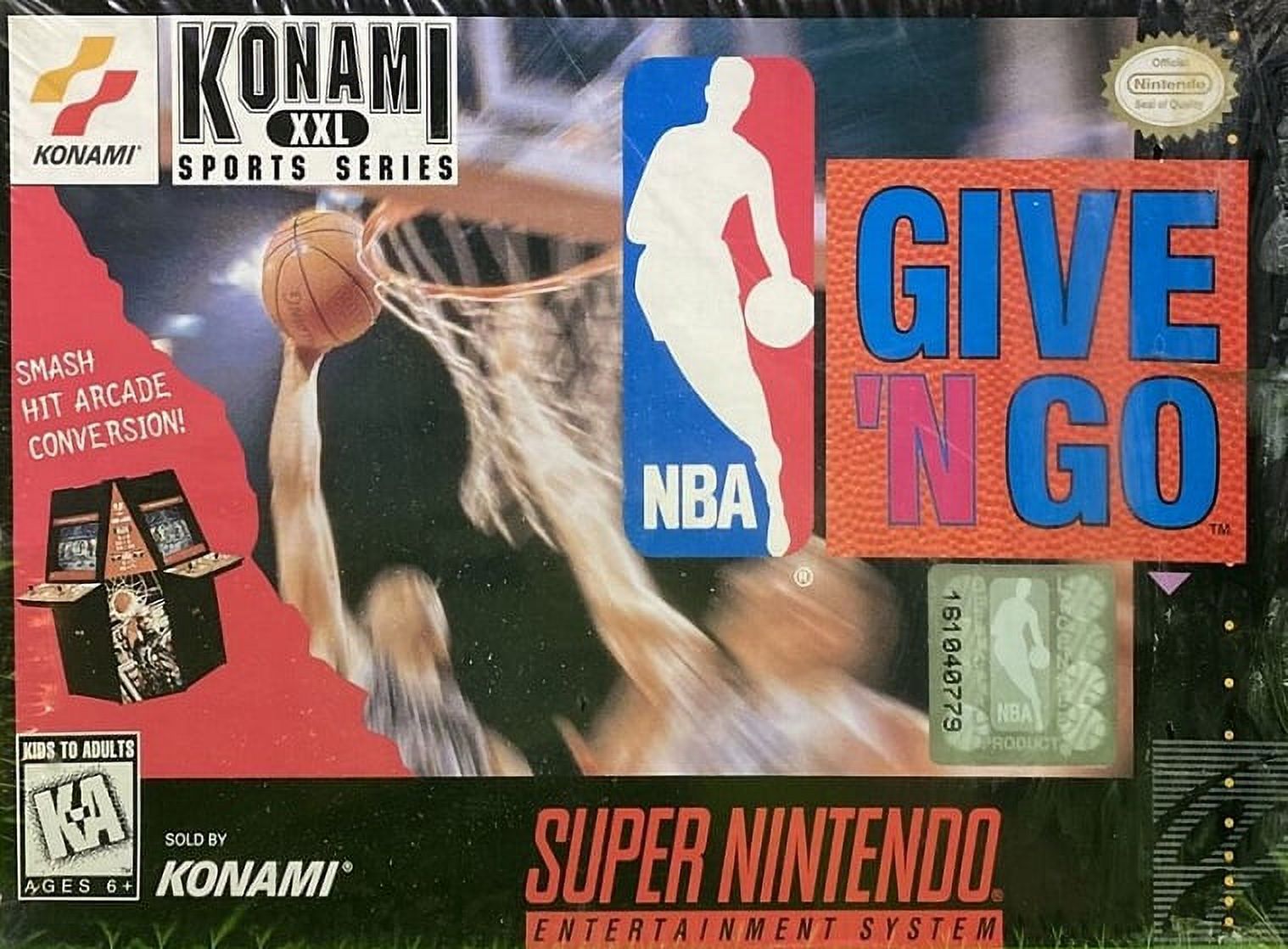 Restored NBA Give 'N Go (Super Nintendo, 1995) SNES Basketball Game ...