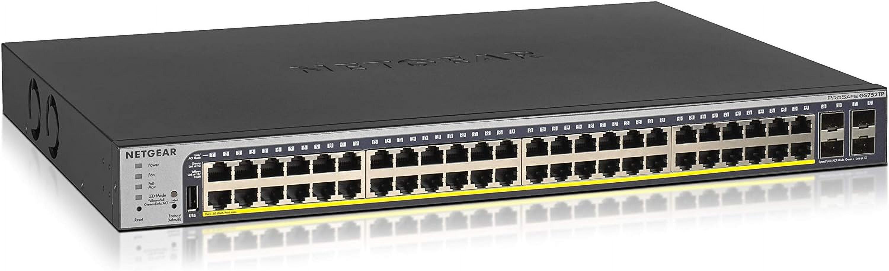 Restored NETGEAR 52-Port Gigabit Ethernet Smart Managed Pro PoE Switch ...