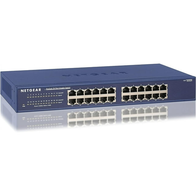 Restored Netgear JGS524 ProSafe 24 Port Gigabit Ethernet Desktop Switch ...