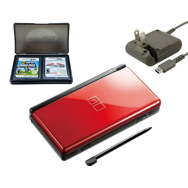 Restored Nintendo DS Lite Crimson / Black with Super Mario Bros and ...