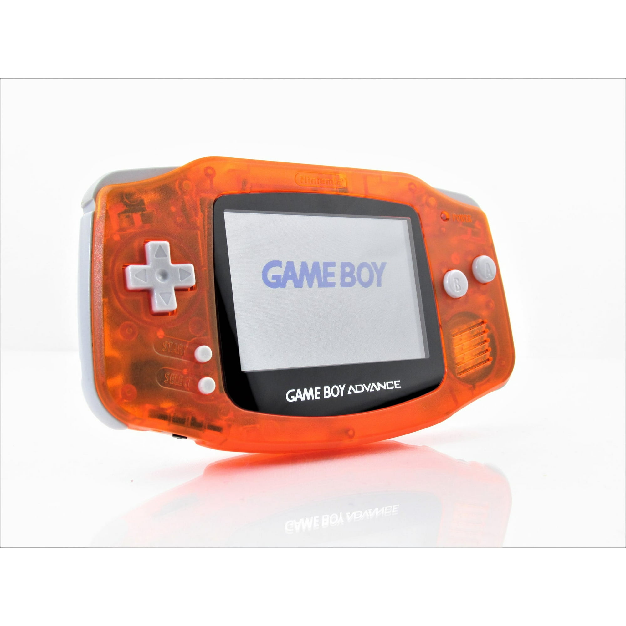 Restored Nintendo Game Boy Advance Console Transparent Orange Restored Nintendo Game Boy Advance Console Transparent Orange