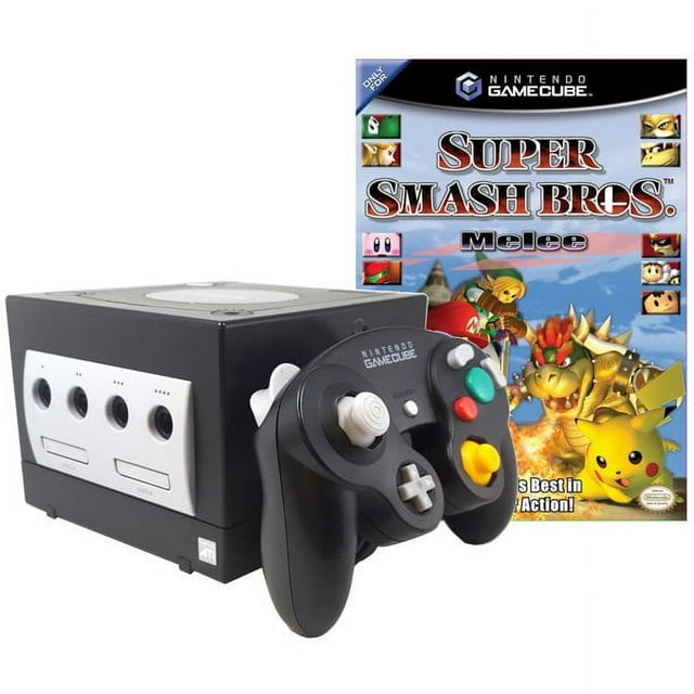Restored Nintendo GameCube Console Black with Super Smash Bros. Melee ...