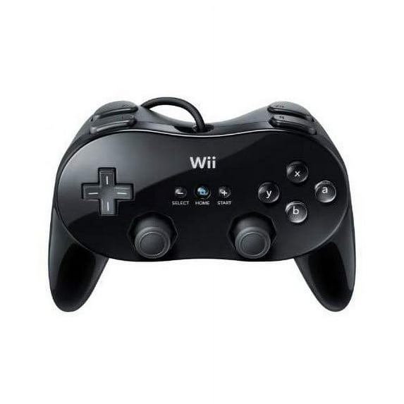 Restored Nintendo OEM Classic Controller Pro Black For Wii Gamepad ...