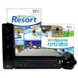 Restored Nintendo Wii Console Black with Wii Sports and Wii Sports ...