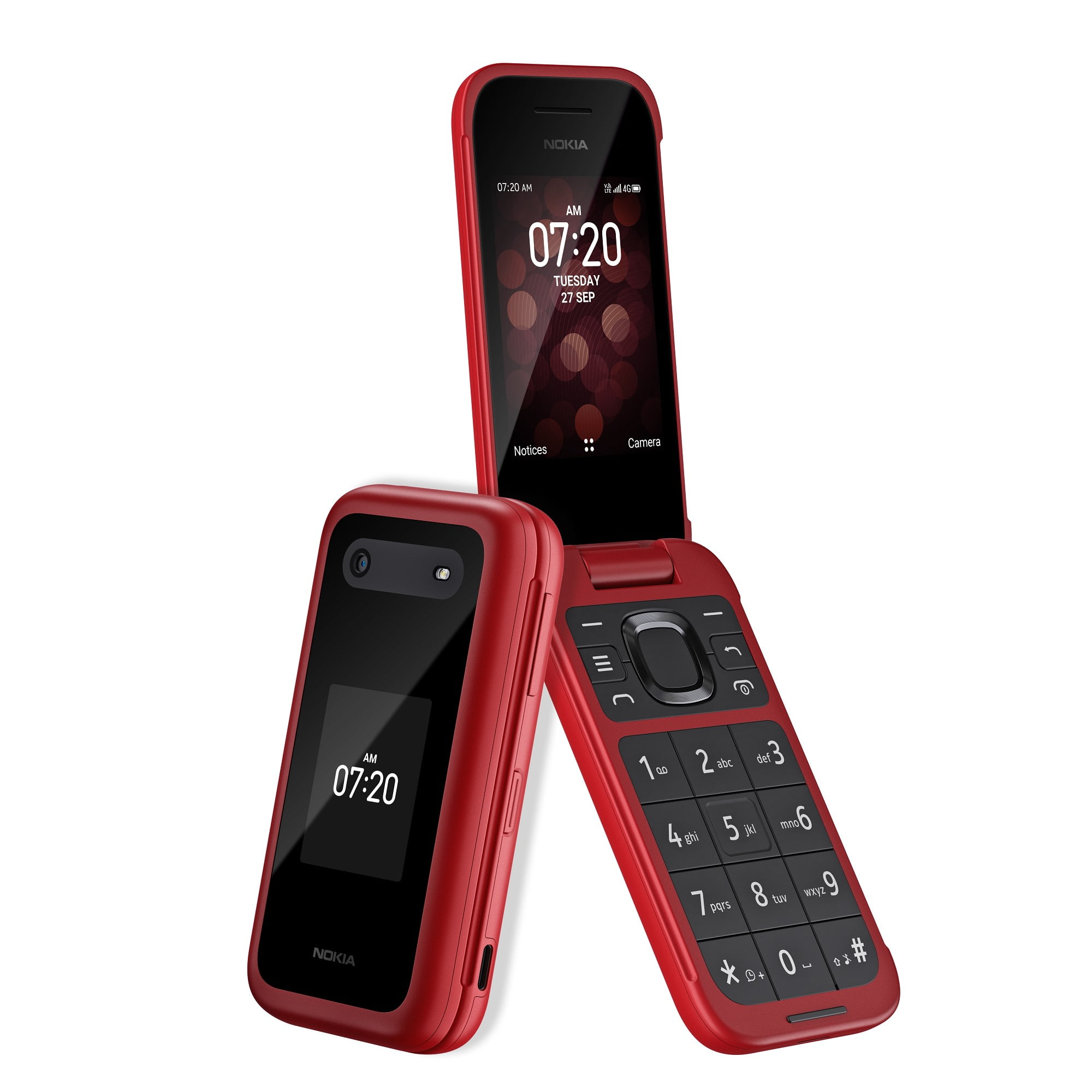 Nokia 2780 Flip TA-1420, GSM Verizon Unlocked, Red, 2.8” LCD, 5MP ...