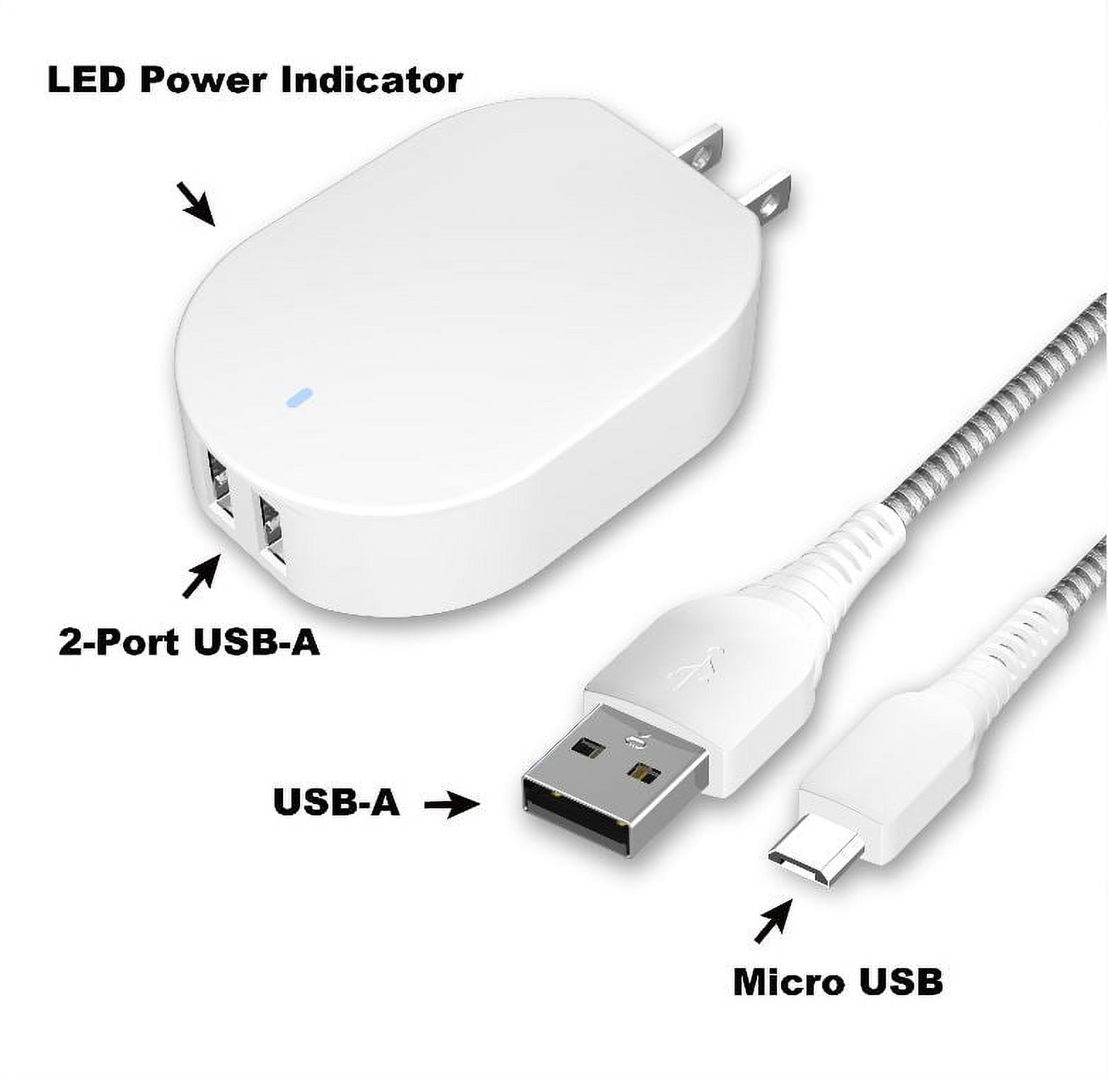 Restored Onn Dual-Port Wall Charging Kit, White - Lightweight ...