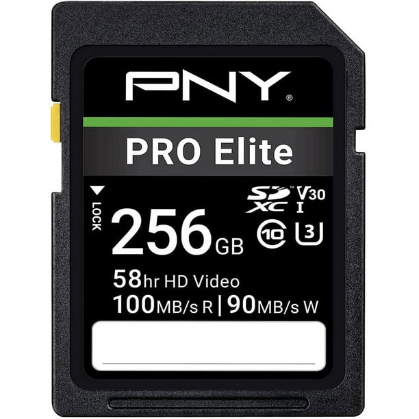 Restored PNY P-SD256V30100PRO-GE 256GB PRO Elite Class 10 U3 V30 SDXC ...
