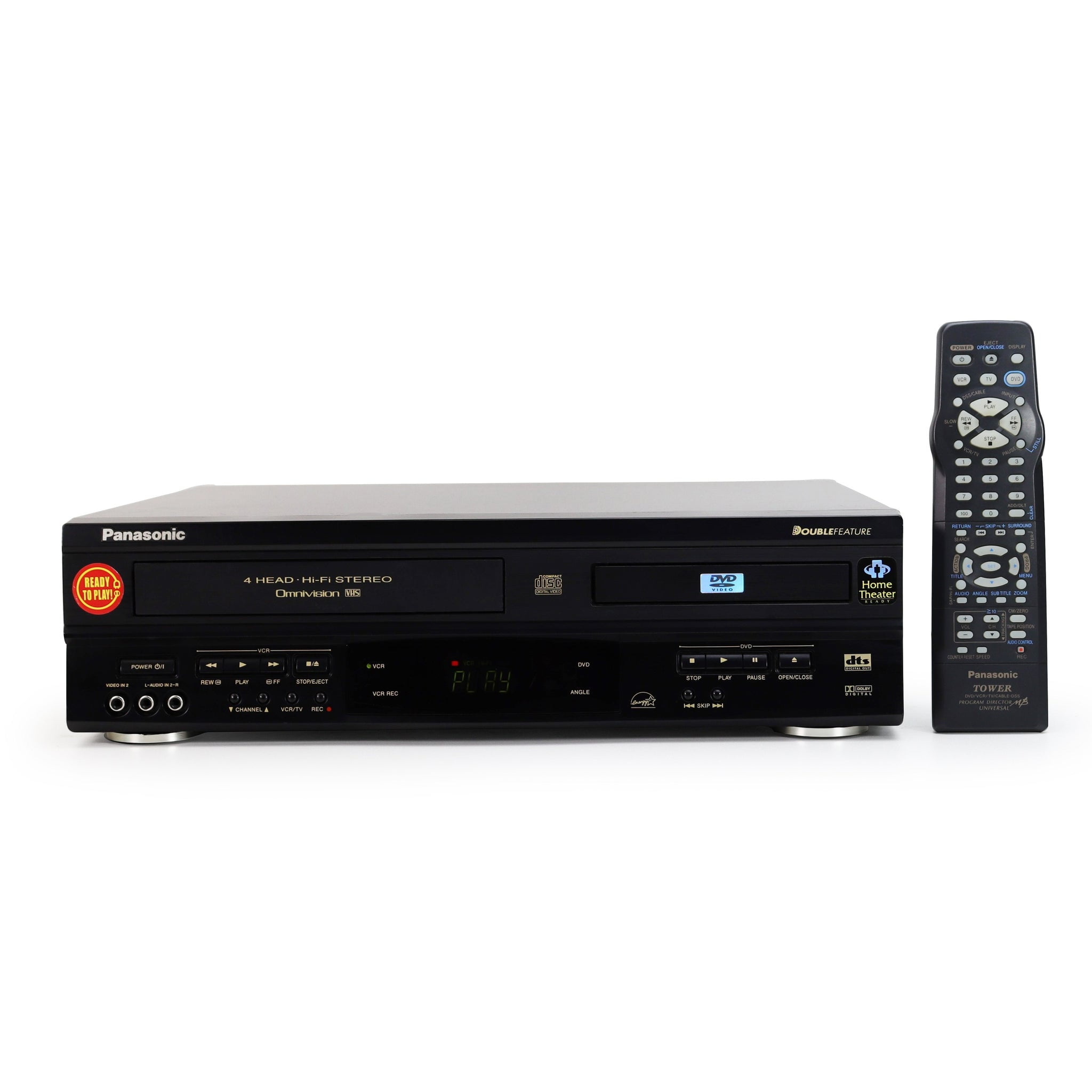 Restored Panasonic PV-D4742 DVD VCR VHS Combo Player - w/ Original ...