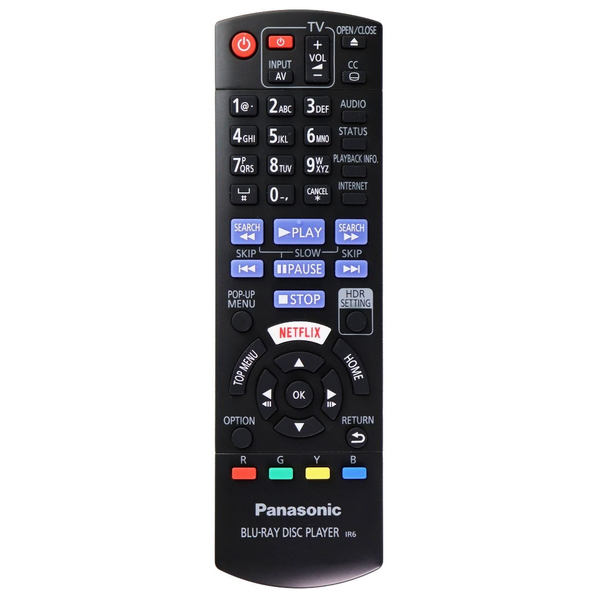 Restored Panasonic Remote Control (N2QAYB001206) for Blu-Ray Disc ...
