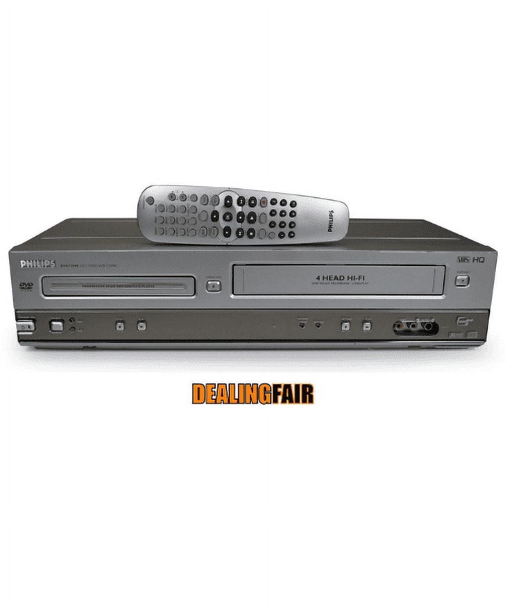 Restored Philips DVD750VR Progressive-Scan DVD/VCR Combo Player w/ Original Remote, Manual, & A ...