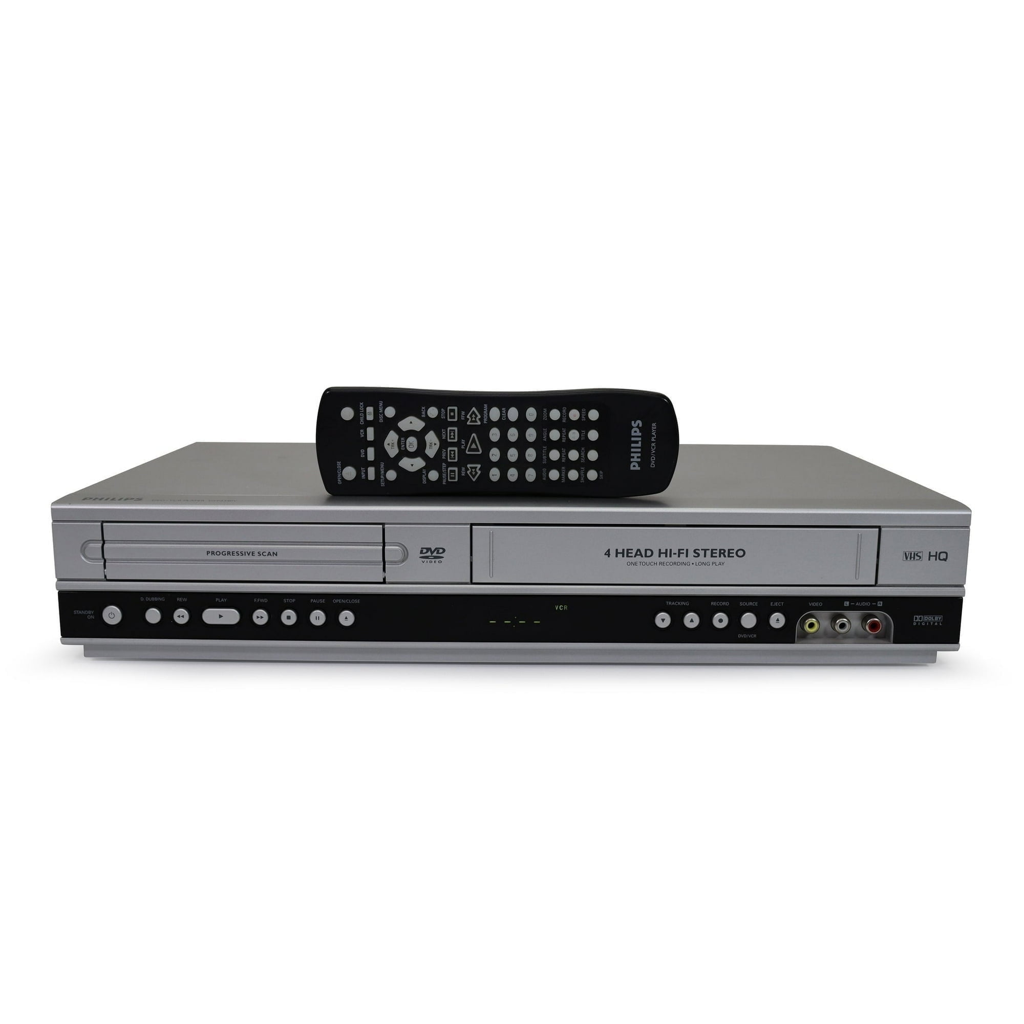 Restored Philips DVP3340V DVD/VCR 4 Head Player Combo with Remote, Manual, A/V Cables and HDMI ...