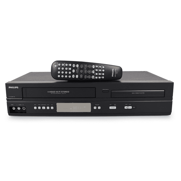 Restored Philips DVP3345V DVD/VCR Combo with Remote, Quick Start Guide, A/V Cables (Refurbished ...